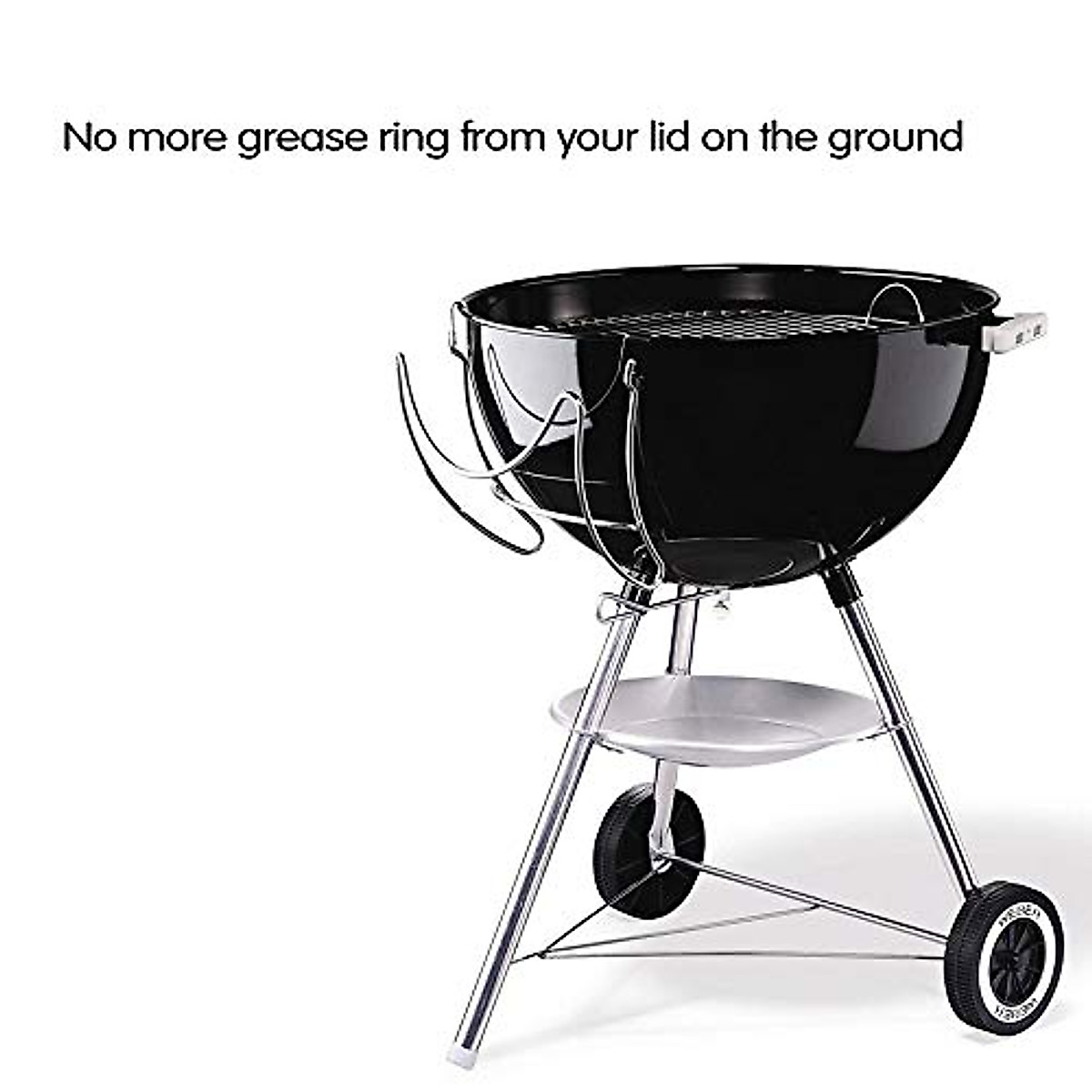 GRISUN Grill Lid Holder Accessory for Weber Charcoal Kettle Grill 22.5 Inches and 18.5 Inches, Slide a Side Lid Prop, Charcoal Grill Accessory for Weber