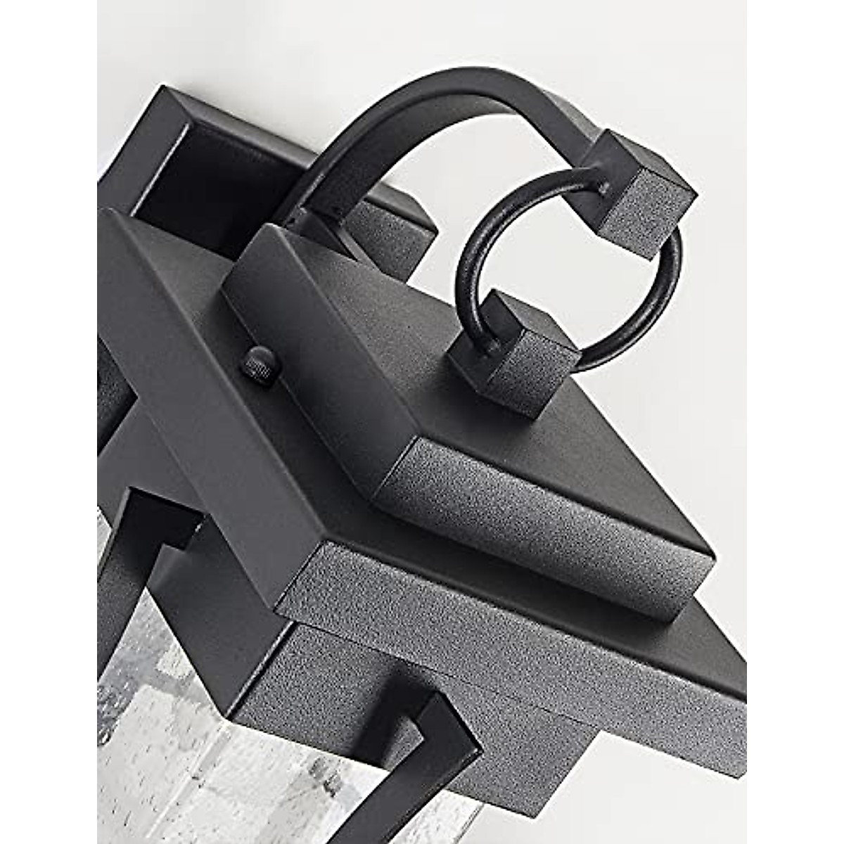 Delicavy Outdoor Wall Lanterns Small IP65 Waterproof Outdoor Wall Sconce Black Metal with Clear Seeded Glass Exterior Light fixtures Outside Wall Mount for Garage Driveway Patio Porch Lighting, Black