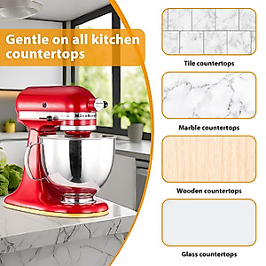 Belle&Beau Bamboo Mix Slider for KitchenAid Stand Mixers, Fit for KitchenAid Stand Mixer 4.5-5 Qt, Tilt-Head and Artisan Models, Appliance Slider with Protective Teflon Sliders