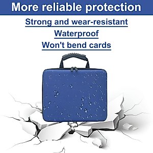 Lumus&Solem Extra Large Card Game Case for 2300-2500+ Cards, Suitable for The Expansion of C.A.H Game Cards and All Other Card Games (Blue)
