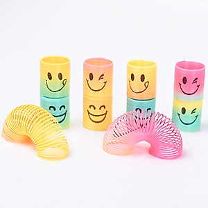 NEEW 36 Pack Coil Spring Toy, Mini Springs Rainbow Magic Fidget Toys for Party Favors, Carnival Prize, Goodie Bag Filler, Stocking Stuffers, Bulk Gifts Kids Prizes