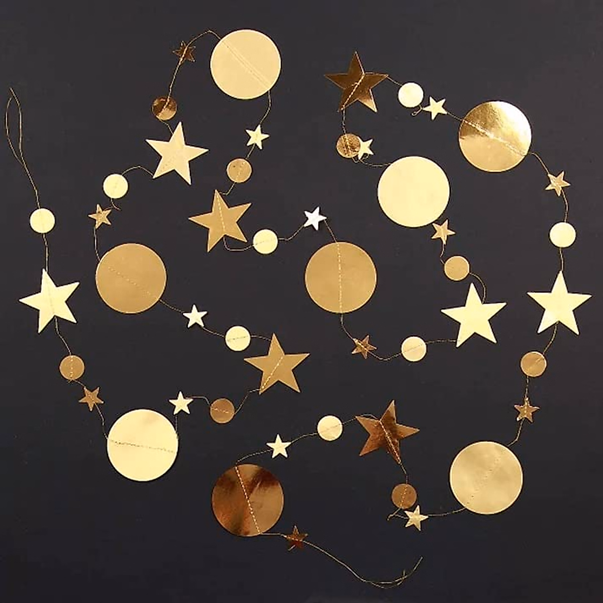 Gold Twinkle Little Star Party Garlands Glitter Hanging Moon Stars Decorations Kids Birthday Bday Baby Shower Wedding Ramadan EID Graduation Party Supplies