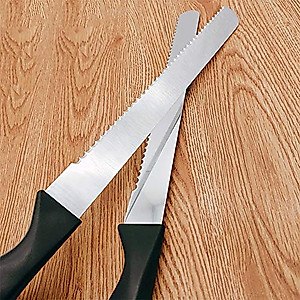 Bread Knife,Bread Slicer,10-Inch serrated knife, High Carbon Stainless Steel Cake Knife, Serrated Bread Cutter with two green splitters