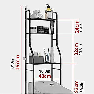 Hokcus Multi-Functional Shelf Washer Storage Frames for Over Toilet Bathroom Space Saver 3-Tier Storage Rack,Simple Stylish Organizer,Standing Unit for Above Washinghine Easy to As
