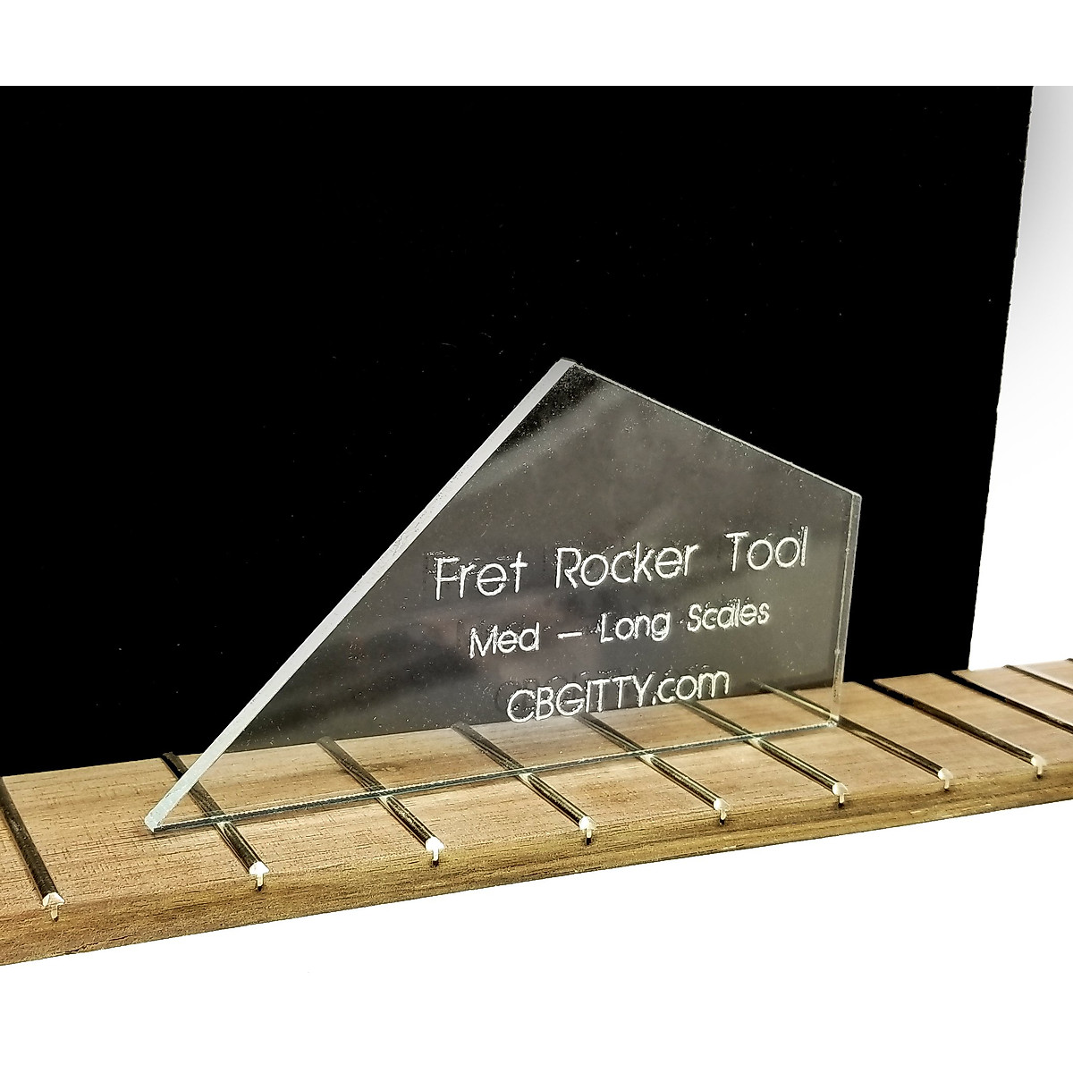 2pc. Laser-cut Acrylic Fret Rockers - The easy way to check your frets!