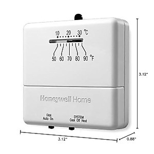Honeywell Home CT31A1003 Heat/Cool Non-Programmable Thermostat, White