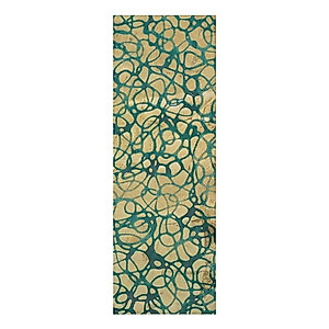 CANVAS ON DEMAND Yoga and Pilates Non-Slip Fitness Mat with Carrying Strap (Jeweled Panel in Gold) 24"x70"