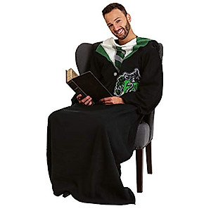 Northwest Comfy Throw Blanket with Sleeves, 48 x 71 Inches, Slytherin Rules