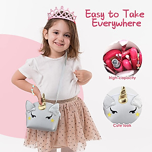 Toddler Girl Toys, Unicorn Pretend Makeup Kit for Girls, Kids Play Makeup Set for Kids 3-5 4-6, Toddler Makeup Kit with Fake Makeup Set, Car Key & Make up Toy for Age 3 4 5 Year Old Girl Gifts