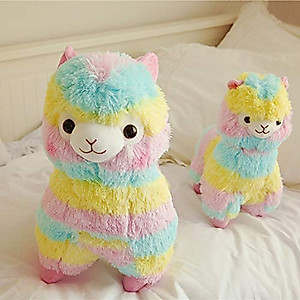 13.8" Soft Llama Stuffed Animal Toy - Rainbow Llamacorn Alpaca Plush Animals Toy Cute Llama Doll Rainbow Alpaca Doll Alpaca Plush Toy Pillows stuffed llama large Adorable Birthday Gift (13.8inch)