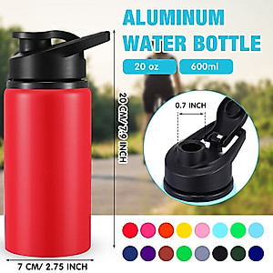 Eaasty 16 Pcs 17 oz Aluminum Water Bottle Bulk Multicolor Reusable Sports Bottle with Snap Lids Multipack Vacuum Water Flask for Travel Camping, Picnics, Gym, Hiking, Cycling, Fishing