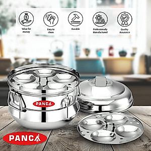 PANCA Idli Maker 3 Plate Premium Idli Cooker, 13 Idli Cavitiies, Idli Panai Steamer Premium