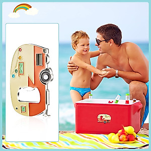 Bottle Openers Magnetic with Fridge Magnet Sticker Refrigerator Magnet Beer Bottle Openers, RV Caravan Camper Bottle Openers for Indoor Outdoor Picnic Home Kitchen Tools (Blue, Yellow,2 Pieces)