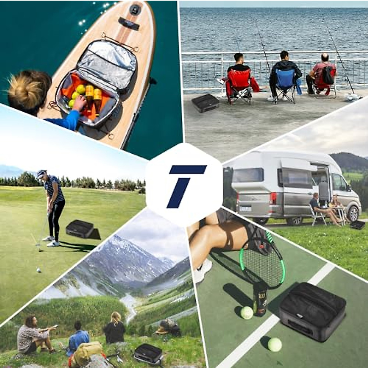 THURSO SURF Paddle Board Accessories Cooler Deck Bag for SUP Kayak Cooler Mesh Top Pocket Insulated Paddle Board Cooler Water-Resistant Portable Paddleboard Cooler Bag SUP Accessories 10 Can Carbon