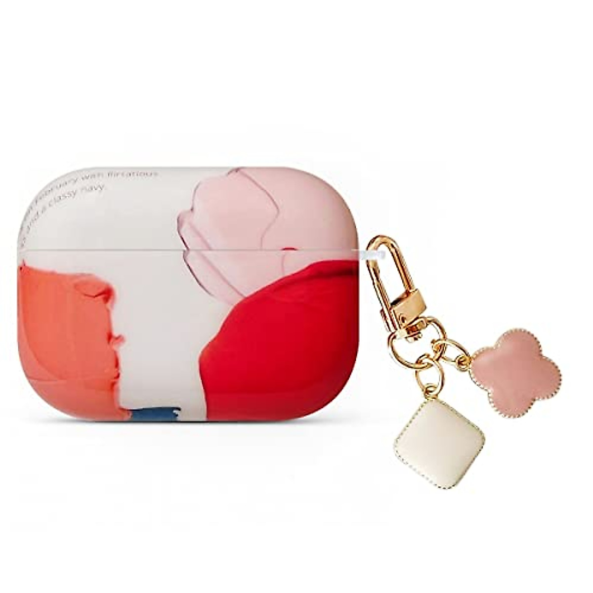 Compatible with airpods pro case Cover for Women with Keychain Fun for airpods case pro Cute red for Girls