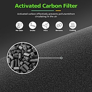 D480 Replacement Filter D4 Compatible with Winix D480 Air Purifier Part No. 1712-0100-00, Includes 1 H13 Grade True HEPA and 4 Activated Carbon Filters (1+4)