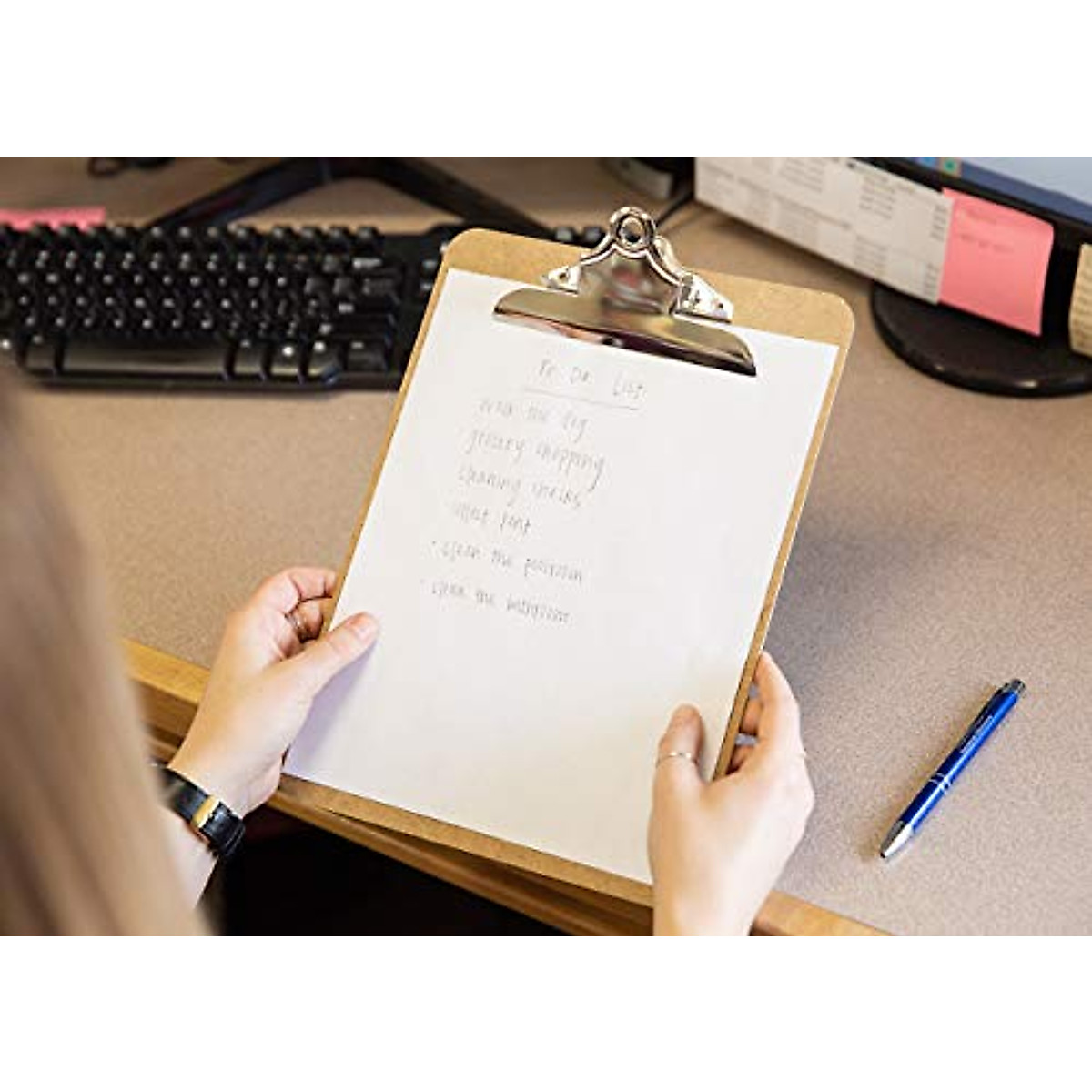 Letter Size Clipboard with Butterfly Clip (Pack of 10) - 9'' x 12.5'' Large Wood Clipboards for Classroom, Clipboards for Kids | Hardboard for Office, College, Teacher & Back to School Supplies