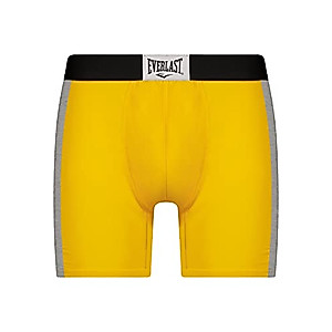 Everlast Mens Boxer Briefs, Perfect Boxer Brief for Men Pack of 6 Active Performance Mens Underwear (Medium, Black/Grey/Orange)