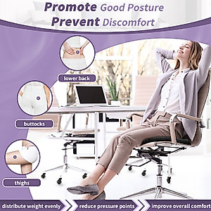 TONOS Gel Seat Cushion, Size M- Sciatica & Back Pain Relief Chair Cushion for Long Time Sitting, Soft & Breathable Seat Cushion for Office Chair, Car, Wheelchair. Make You Sit Comfortably Anywhere!