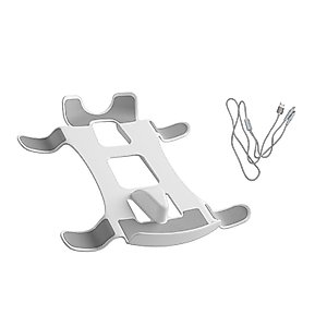 Game Headset Holder with Charging Indicator Storage Versatile 1/2 Charging Cable VR Headset Storage Stand for PS5 VR2 White