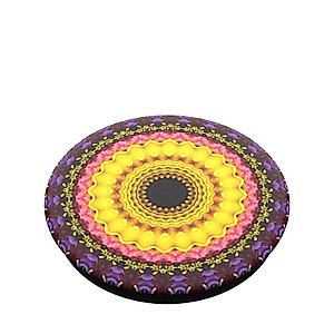 PopSockets PopGrip: Phone Grip and Phone Stand, Collapsible, Swappable Top (Lantana Warp)