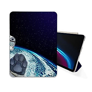 Cute Dog Austronaut Animal Art case Compatible with iPad Mini Air Pro 7.9 8.3 9.7 10.2 10.9 11 12.9 inch Pattern Cover New 2022 2021 Trifold Stand 3 4 5 6 7 8 9 Generation 217 (10.2" iPad 7/8/9 gen)