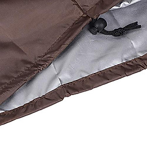 zhuolong Outdoor Deck Box Cover,Garden Waterproof UV Proof Storage Box Protective Cover (123x62x55cm)(Coffee)