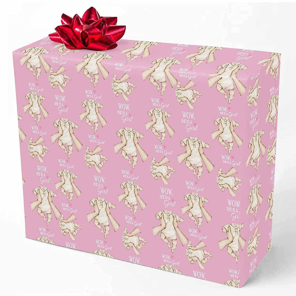 M YESCUSTOM Custom Baby Shower Wrapping Paper with Name Picture Personalized Wrap Paper Gift for Baby Boy Girl Christmas Newborn Birthday