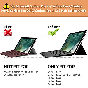 INFILAND Microsoft Surface Pro 7+/ Surface Pro 7 Plus Case Cover Compatible with Microsoft Surface Pro 7+/ Surface Pro 7/ Surface Pro 6/ Surface Pro 5/ Surface Pro 4 12.3 inch Tablets, Gray