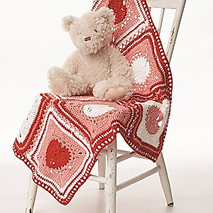 Lily 10201818705 Sugar 'N Cream Super Size Solid Yarn, 4oz, Gauge 4 Medium, 100% Cotton - Red - Machine Wash & Dry,Big Ball