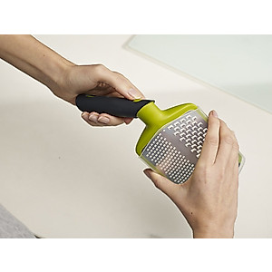 Joseph Joseph Twist Grater 2-in-1 Grater with Adjustable Handle, Extra Course and Fine,Green