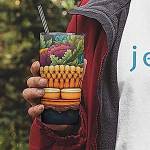 20 Oz Tumbler With Straw Leak Proof Thermos Cup, Couch Stainless Steel Insulated Travel Coffee Mug Fit for Car Cup Holder