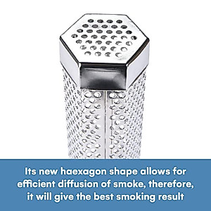 Flybold Pellet Smoker Tube - Smoke Tube for Cold or Hot Smoking - Premium Stainless Steel Smoke Tubes for Grills - Ideal for Grill or BBQ Recipe Ideas - Great for Smoking Steaks, Fish, or Pork