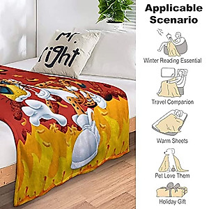 Marcusays Plush Cheeotos Throw Blanket, Fleece Blankets and Throws for Bed, Easy Care Air Conditioning Blanket 40inchx50inch