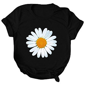 JEGULV March 20-25 Women Clothes Graphic Tees for Women Short Sleeve Loose Fit Tops Basic Casual Soft Blouse T-Shirts Summer Plus Size Tops 2025 On Amazon Today Prime Clearance Amaon Prime