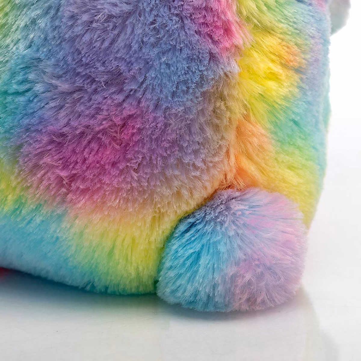 HollyHOME Easter Bunny Stuffed Animal Tie-Dye Rabbit Plush Toys for Kids Multi-Color