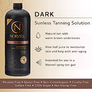 Norvell Premium Sunless Tanning Solution - Dark, 34 Fl Oz