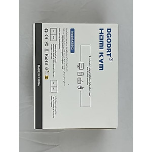 DGODRT HDMI USB KVM Switch 2 Port Selector Box for 2 Computers Share Keyboard Mouse Printer and 1 HD 4K Monitor, 2 KVM Cables Included