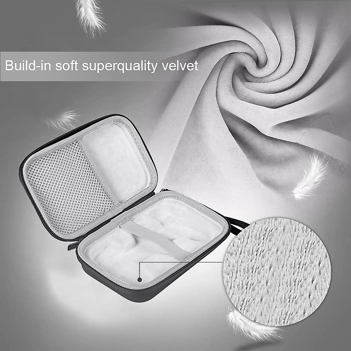 Pinson Travel Carrying Case Compatible With Backbone One Controller, Extra Room for Accessories (black)