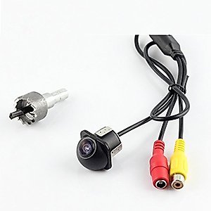 EKYLIN Car Auto Rear View Backup Camera Flush Mount Housing Waterproof 18.50mm Hole Saw Drilling