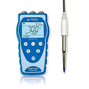 Apera Instruments SX811-SS Portable pH Meter for Food and Dairy Products, Equipped with Swiss LanSen Food-Grade Stainless Steel Spear Probe, Anti-Contamination