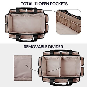 Fasrom Sewing Accessories Organizer Bag, Craft Art Supply Caddy Tote Bag for Scrapbooking and Sewing Storage, Black (Empty Bag Only, Patent Designed)