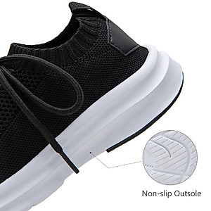 ANJOUFEMME Women Walking Shoes Slip On White Tennis Shoes Women's Fashion Sneakers Non Slip Casual Shoes for Women Comfortable Breathable Work Shoes Mesh Travel Outdoors