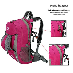 LOCALLION 20L Hiking Daypack Ultralight Bike Rucksack Backpack Outdoor Sports Daypack for Running (red)