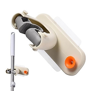 Broom And Mop Holder | Adhesive Garden Tool Organizer Rack | No Drilling Tool Holder for Broom, Mop, Shovel, and Towel Storage Solutions for Home and Garden Organization