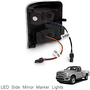 Led Side Mirror Marker Lamp For Ford F250 F350 F450 F550 2008 2009 2010 2011 2012 2013 2014 2015 2016 Super Duty Switchback White Led Driving Parking Light Amber Led Turn Signal Light Smoke Lens