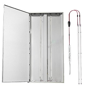 jimwhen 4FT LED Retrofit Kit,24W Magnetic LED Troffer Retrofit Kit 2x4 FT,3600LM,5000K Daylight White, T8 T10 T12 Fluorescent Replacement, NOT Dimmable, 1 Driver 2 Tubes Per Kit