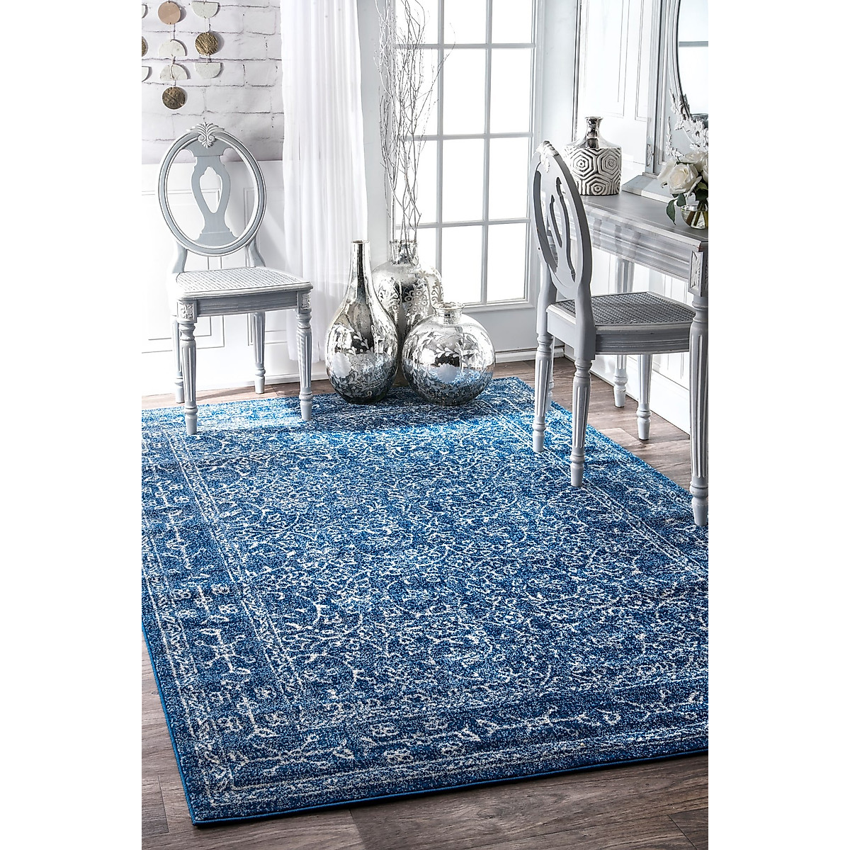 nuLOOM Vintage Waddell Area Rug, 5x7, Dark Blue