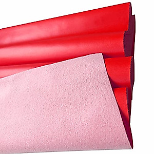 Large Soft Vinyl Upholstery Leather Fabric 1 Yard 56.3x36inch, 0.8mm Thick Texture Faux Leather Sheets, for Upholstery Crafts, Sofa, Car Seat, Handbag, Earrings, Hair Bows, DIY Crafts (Red)
