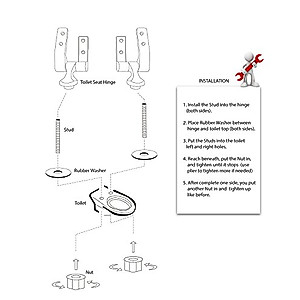 TOPSEAT Native Impression Elongated Toilet Seat w/Brushed Nickel Hinges, Natural Bamboo